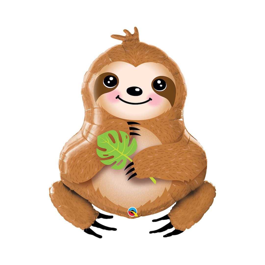 Sloth Balloon 39, Baby Shower Balloon, Tropical Balloon, Rainforest ...