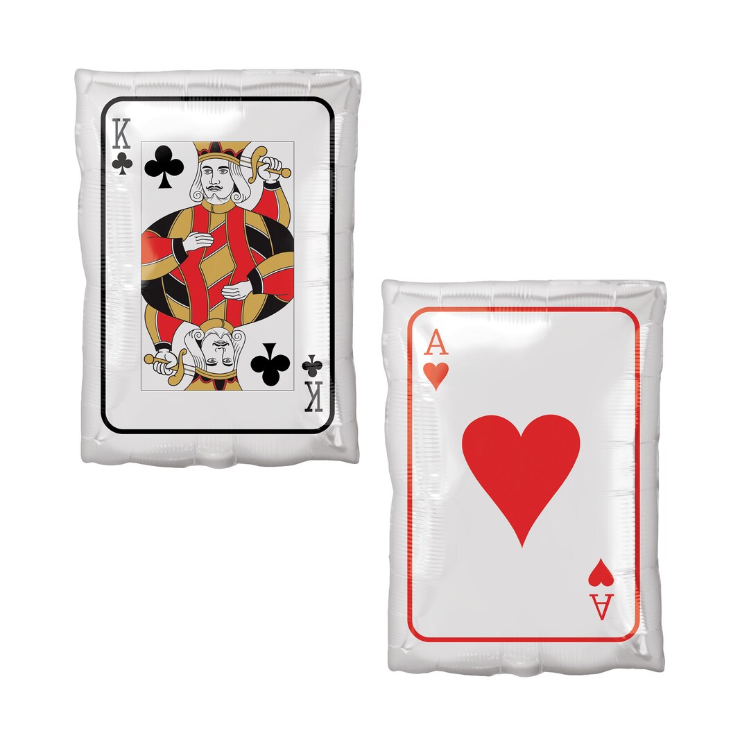 King and Ace Card Balloon 17", Gambling Balloon, Poker Chip Balloon ...