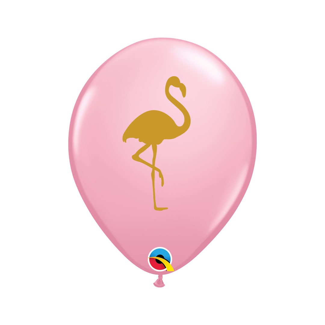Five Pink Flamingo Balloons Latex, Gold Flamingo, Flamingo Themed Party ...