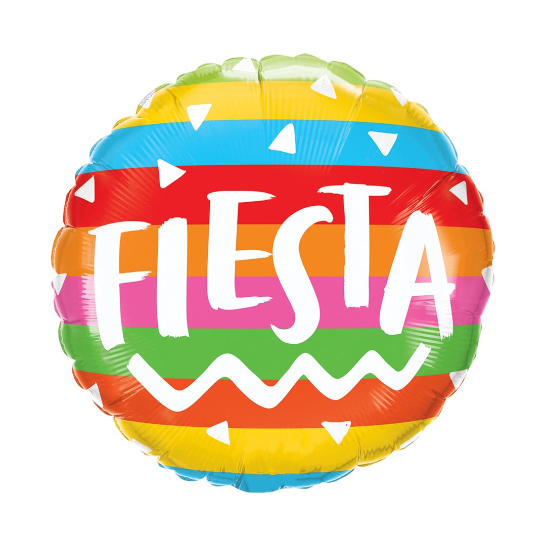 Fiesta Balloon 18", Fiesta Birthday, Cinco De Mayo, Taco Party Balloon ...
