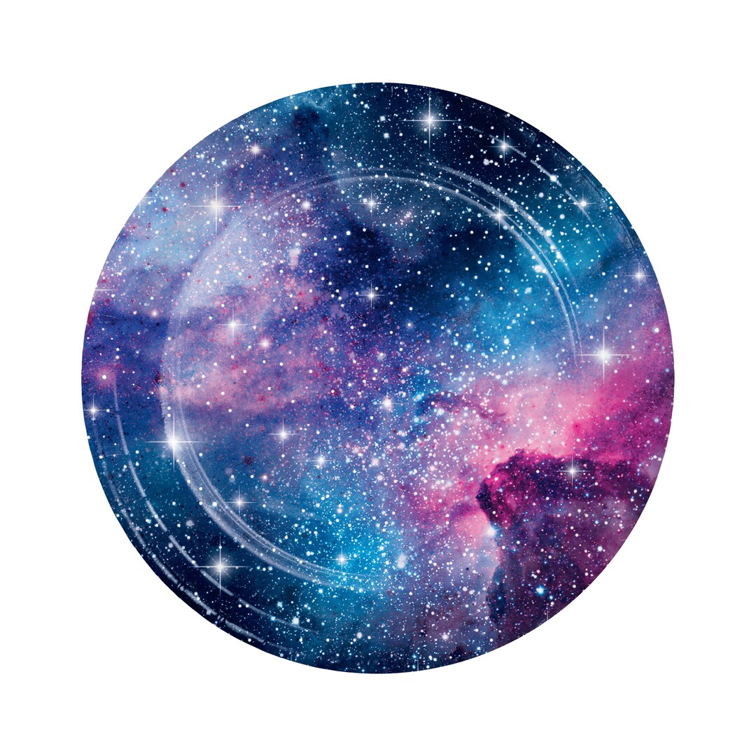 8 Galaxy Plates 9, Space Plates, Birthday Plates, Galaxy Party, Space ...
