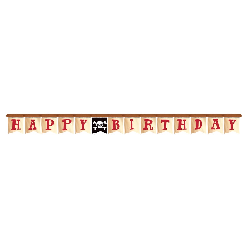 Pirate Happy Birthday Banner Pirate Birthday Pirate Themed - Etsy