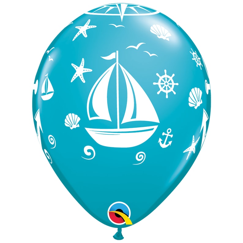 Five Nautical Balloons, Anchor Balloon, Sailboat Balloon, Seaside ...