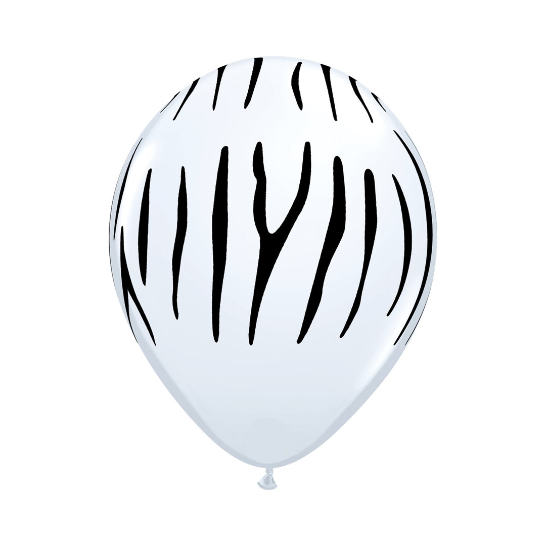 Five Zebra Print Balloons, Animal Skin Balloon, Animal Hide Balloons ...