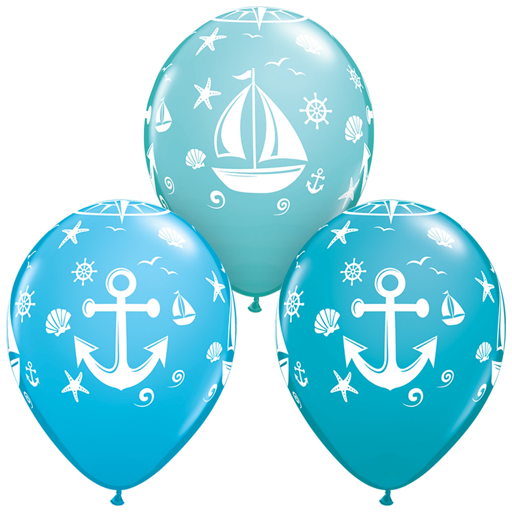 Five Nautical Balloons, Anchor Balloon, Sailboat Balloon, Seaside ...