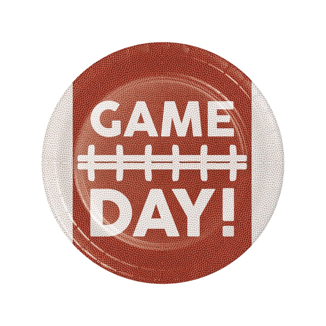 8 Football Game Day Plates 7", Football Party Plates, Football Game ...