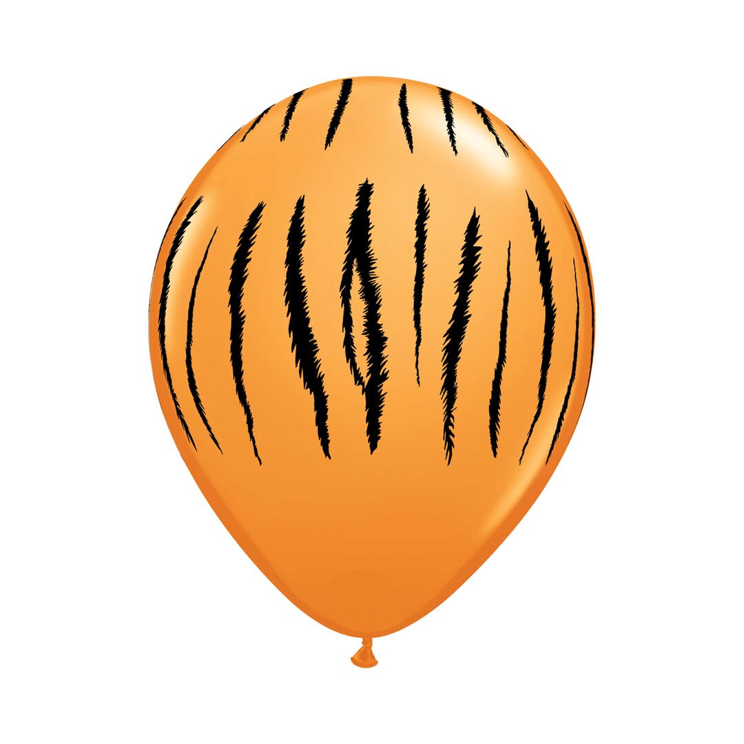 Five Tiger Print Balloons, Animal Skin Balloon, Animal Hide Balloon ...