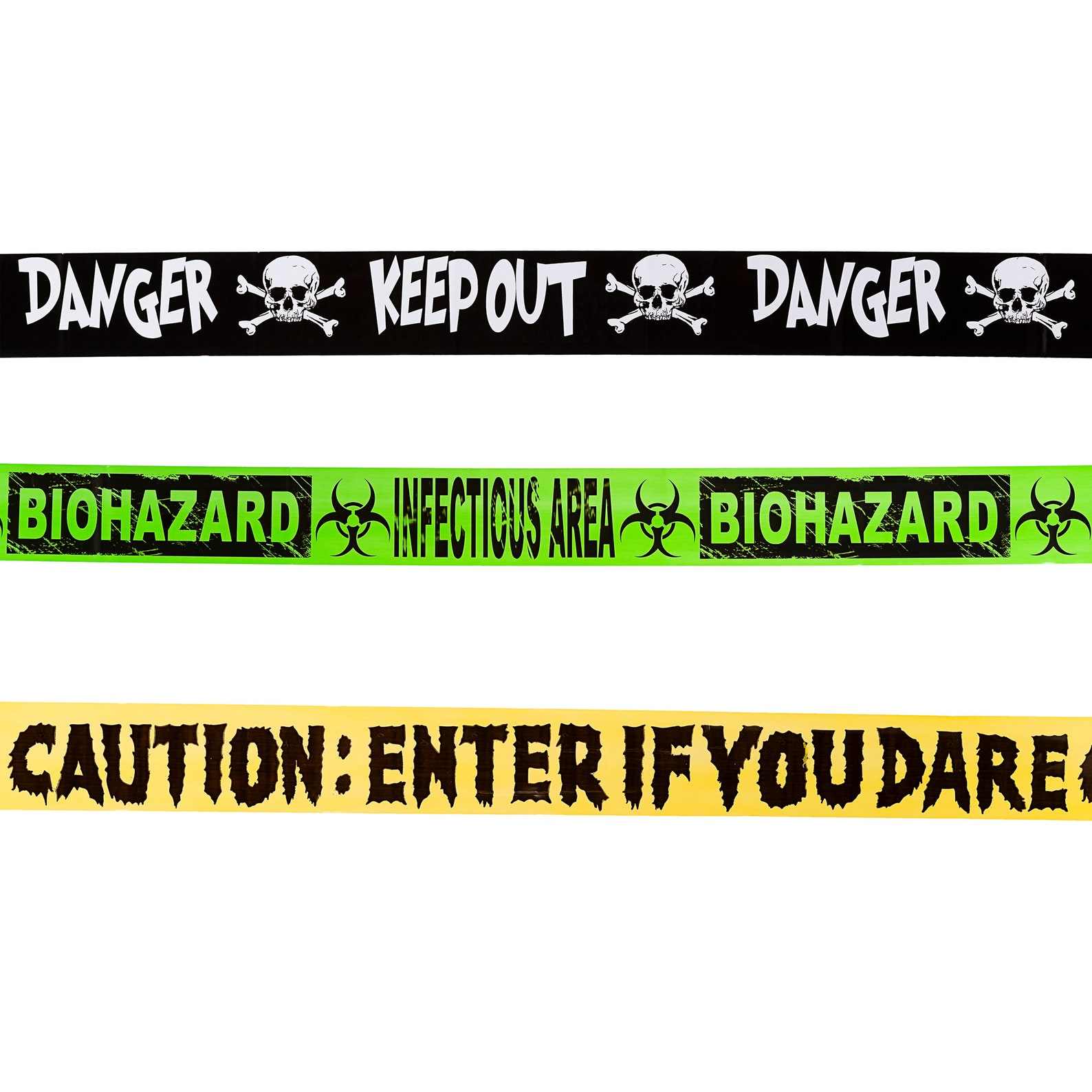 3 Halloween Caution Tapes Keep Out Danger Infectious Area - Etsy