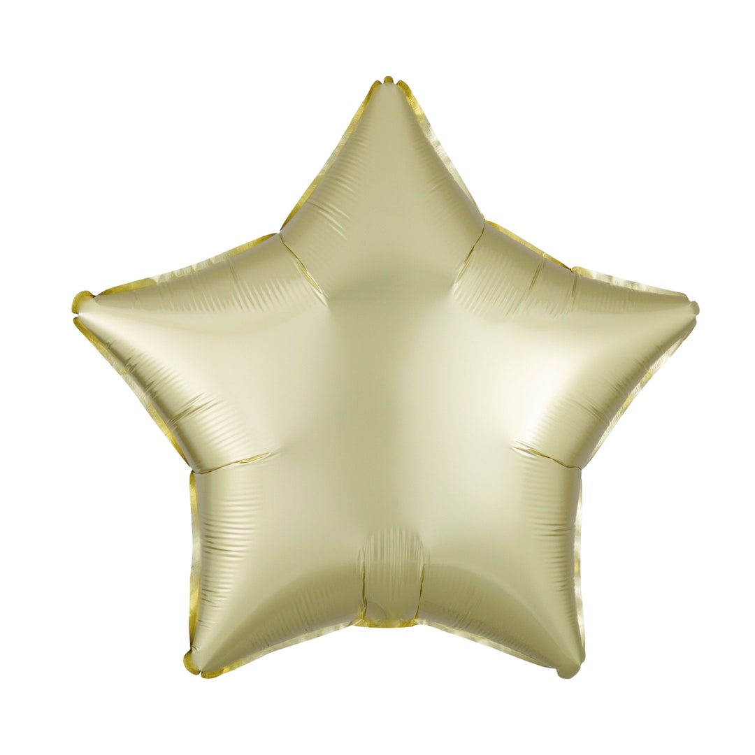 Pastel Yellow Star Balloon 19", Star Birthday Balloon, Baby Shower ...
