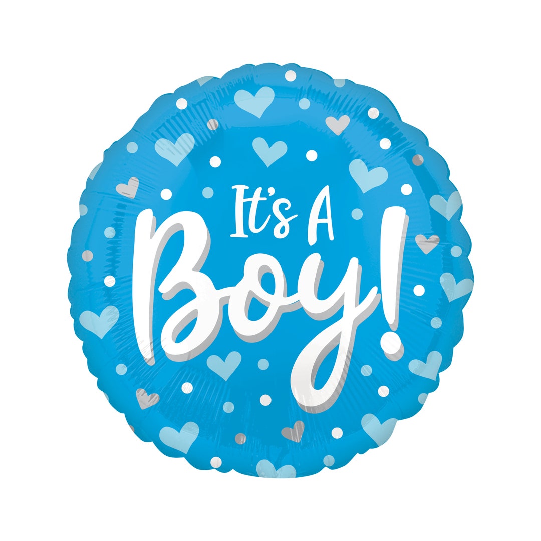 Its A Boy Balloon With Hearts and Dots 18", Baby Shower Balloon, Baby ...