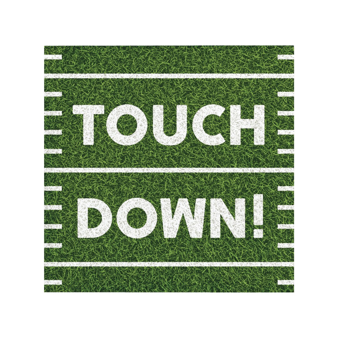 16 Small Touch Down Napkin, Football Napkins, Tailgate Party Napkins ...
