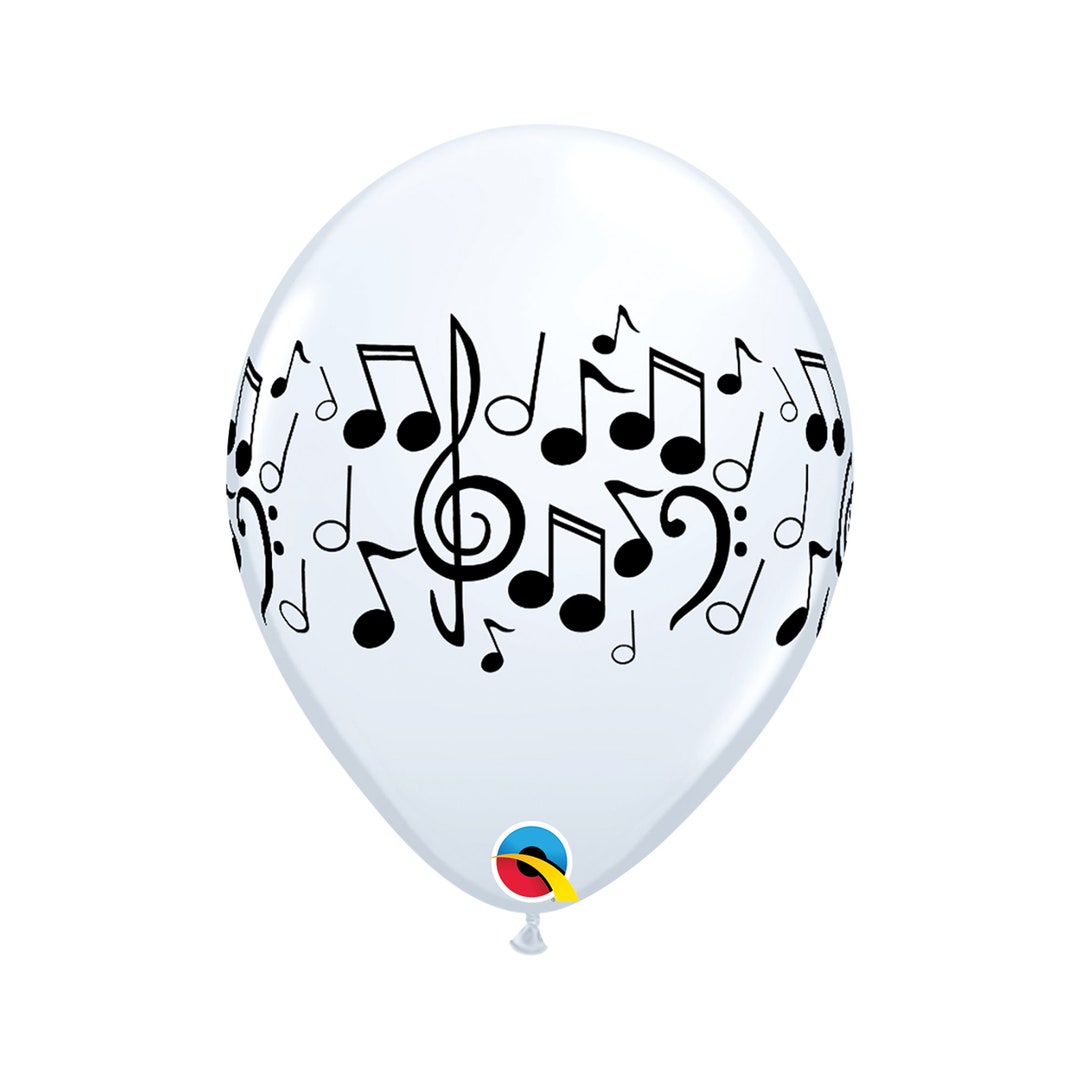 Five Musical Notes Balloons Latex, Dance Party Balloon, Music Notes ...