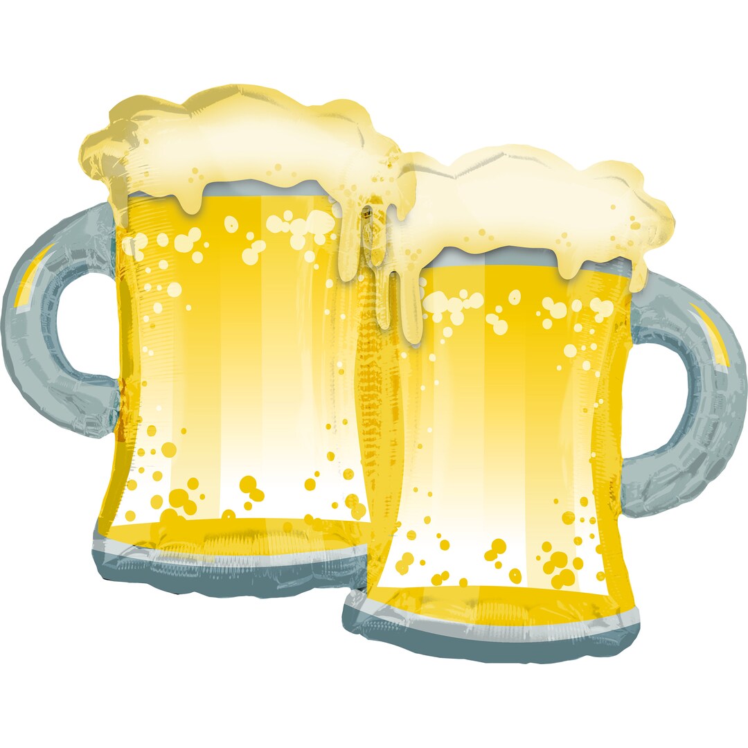 Jumbo Double Beer Mug Balloon Foil Mylar 32", Wine Glass Balloon ...