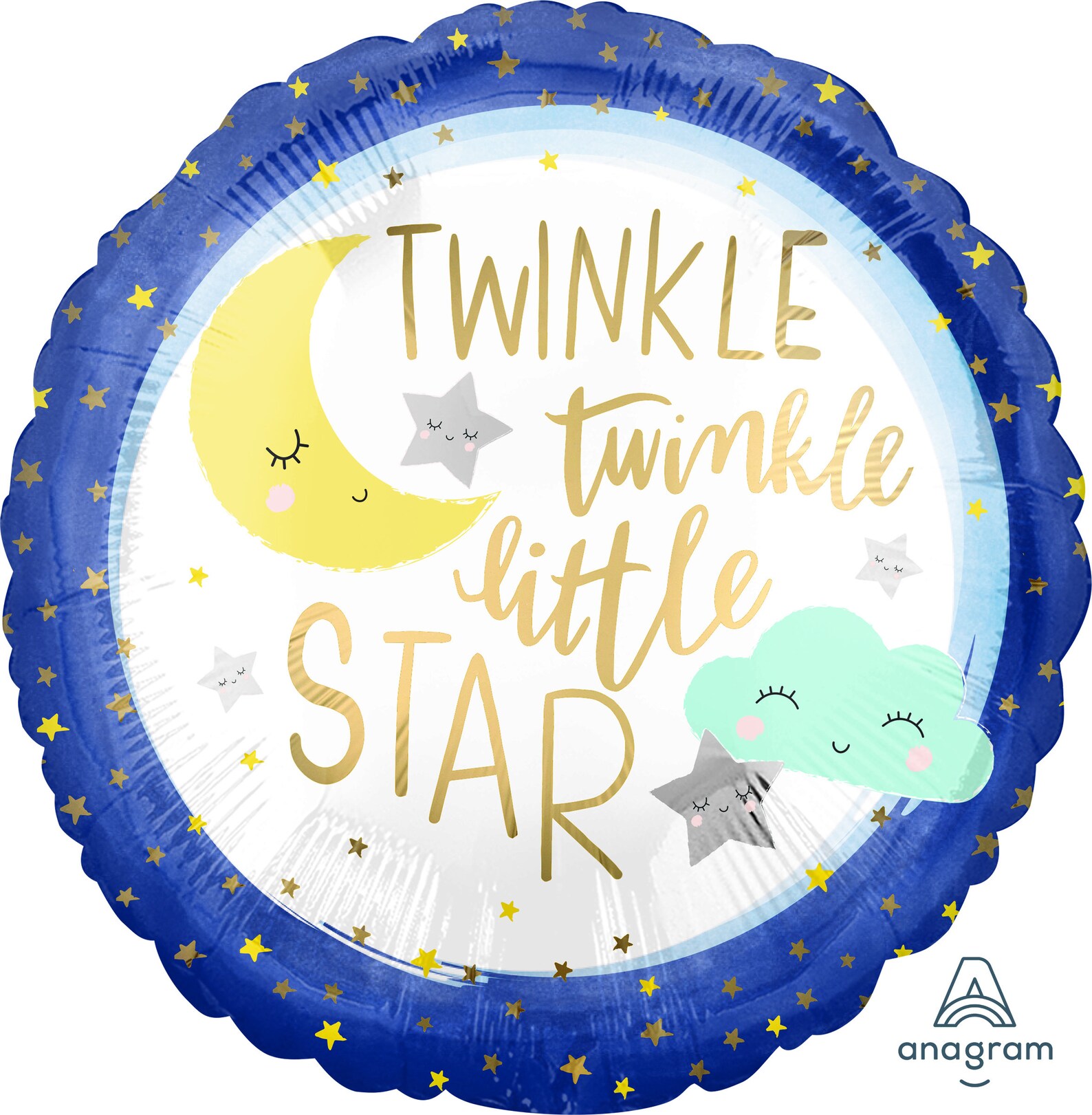 Twinkle Twinkle Little Star Balloon Bouquet Foil Mylar 30", Baby Shower ...
