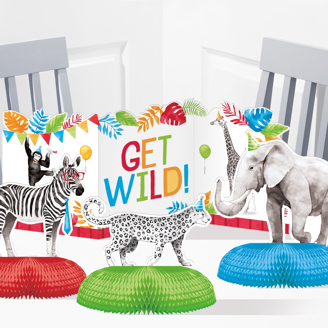 Party Animals Centerpiece Jungle Themed Party Safari Party - Etsy