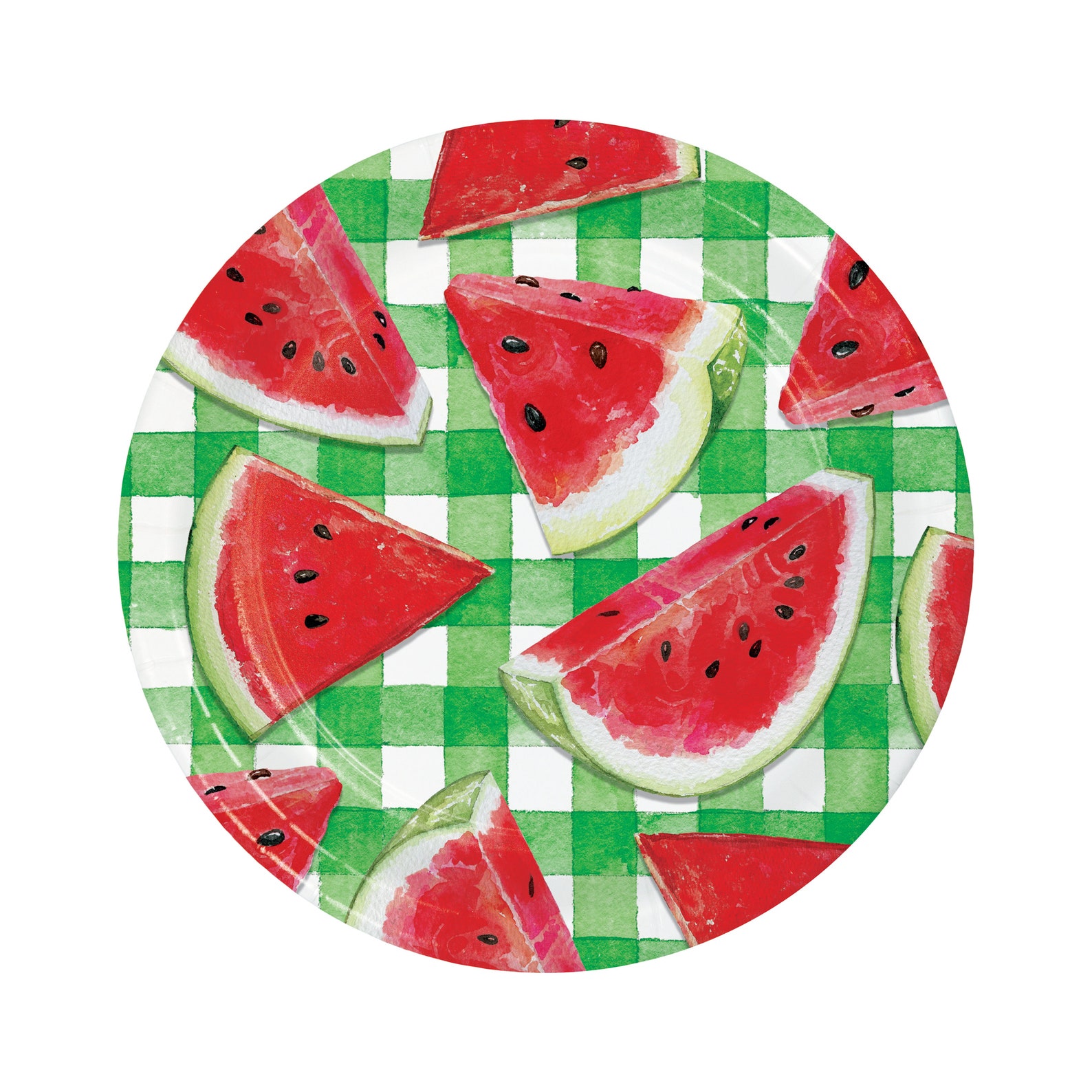7 Watermelon Plates Luau Party Watermelon Slice - Etsy