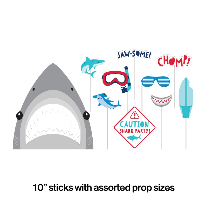 Shark Photo Props Shark Birthday Shark Party Shark - Etsy