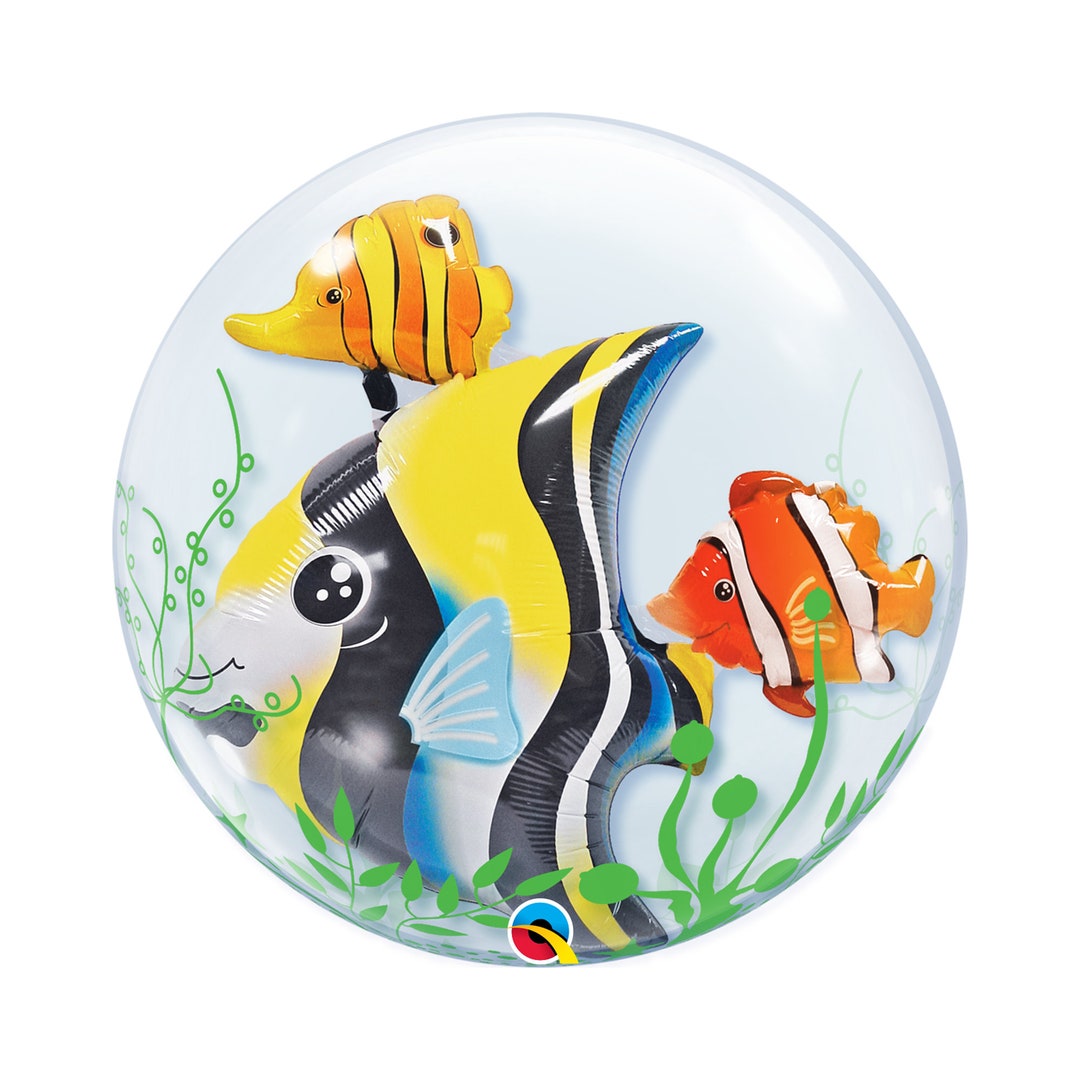 Tropical Fish Balloon 24", Mermaid Party, Ocean Party, Pool Party, Fish ...