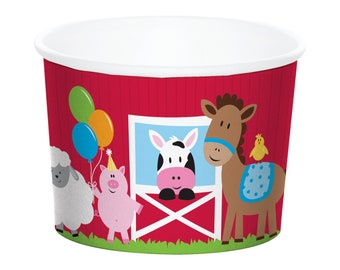 FARM PARTY CUPS Farm Cups Farm Animal Cups Farm First - Etsy