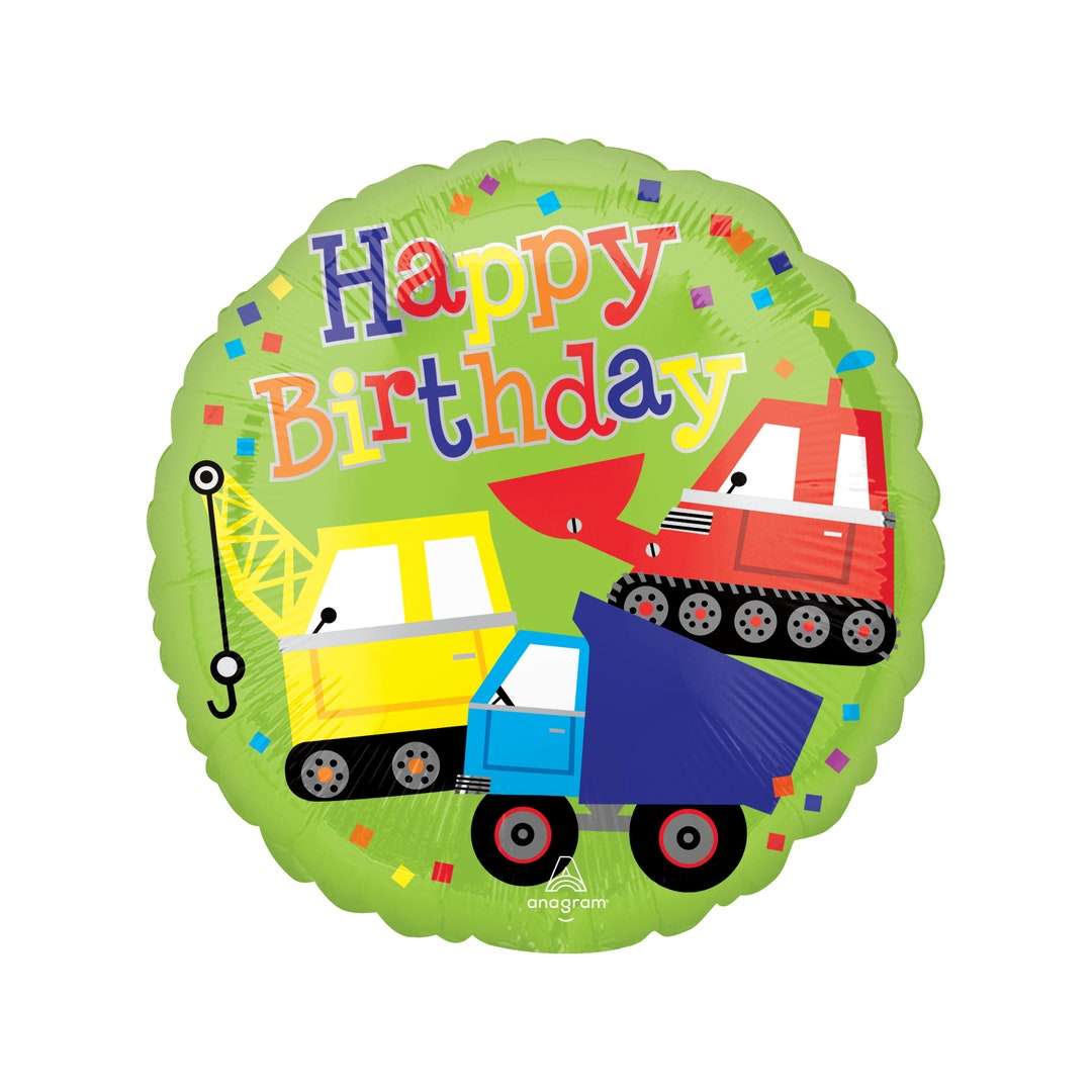 Happy Birthday Truck Balloon 18", Truck Themed Party, Dump Truck ...