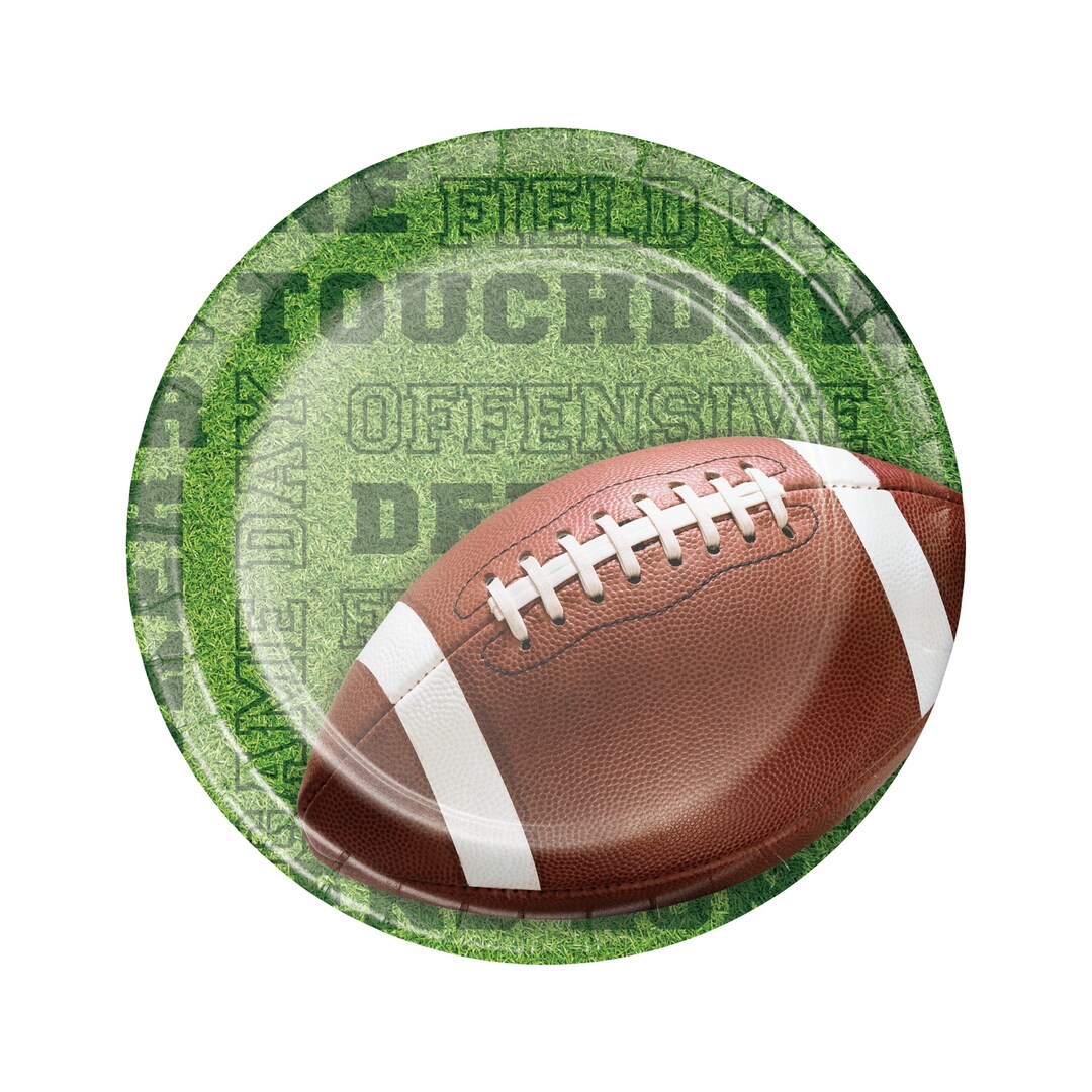 Football Plates 7", Football Party Plates, Football Game Plates ...