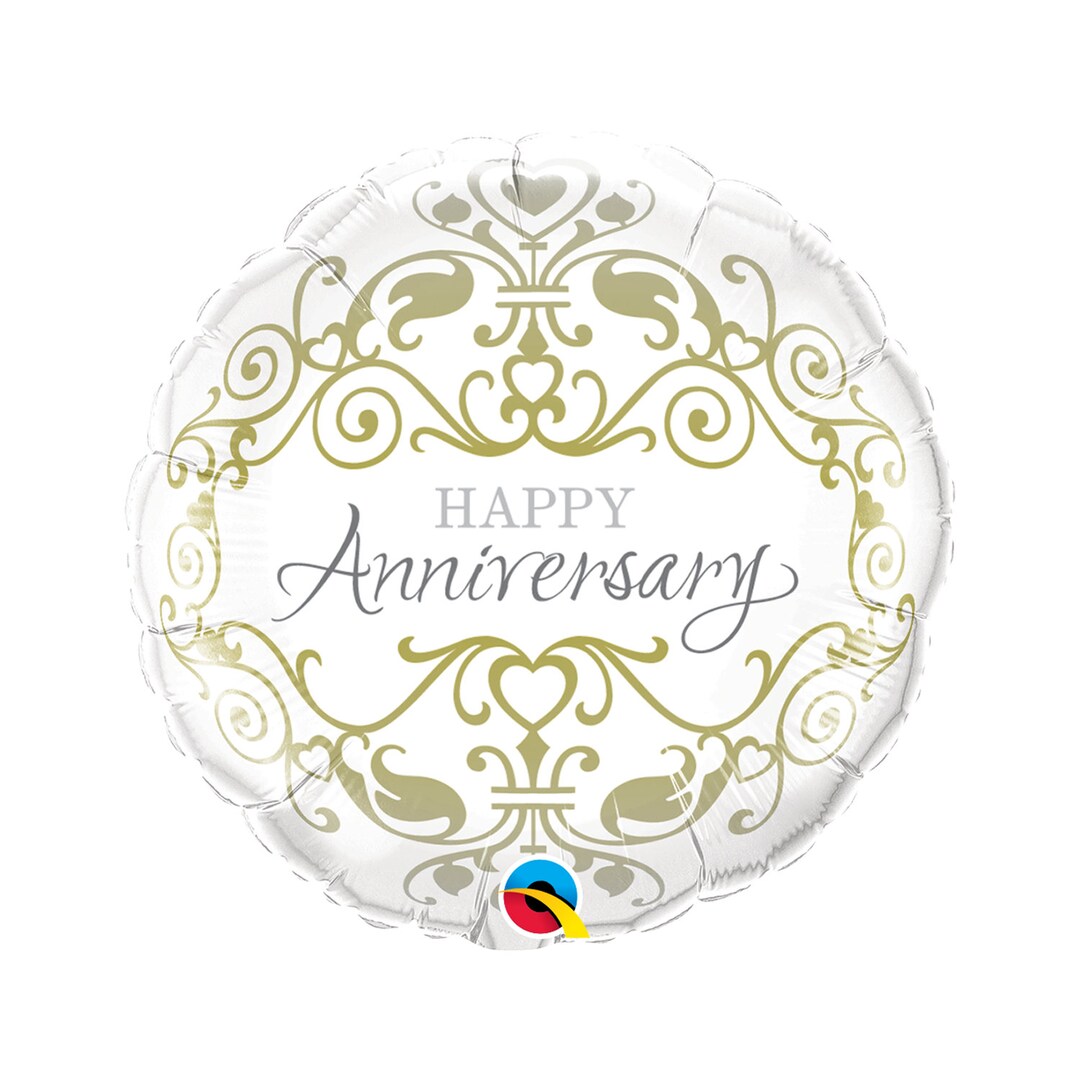 Happy Anniversary Classic Balloon Foil Mylar Balloon 18", Anniversary ...
