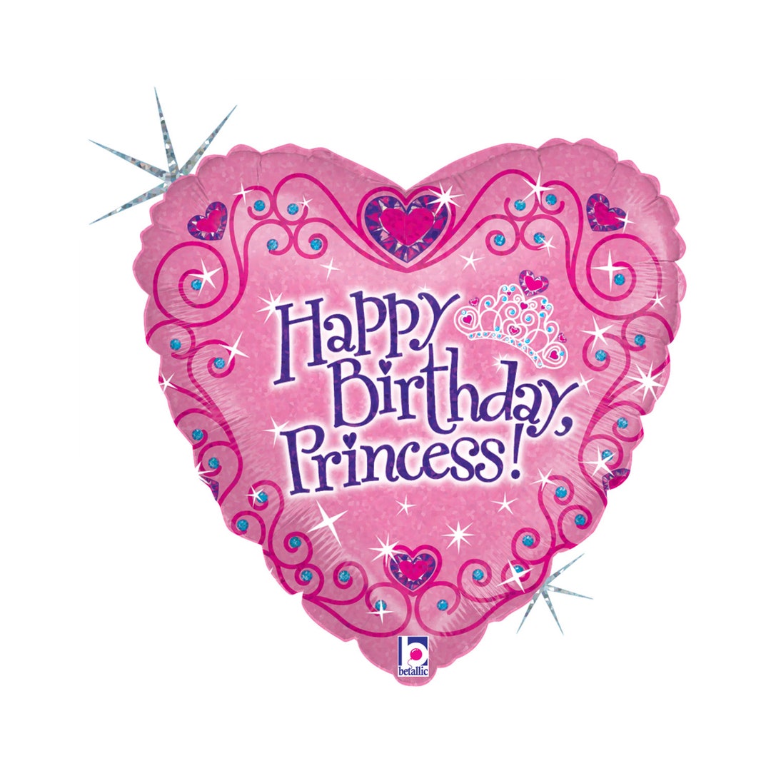 Happy Birthday Princess Balloon Foil Mylar 18", Birthday Princess ...