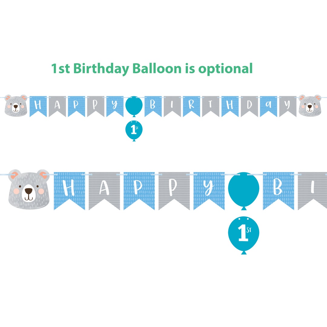 6 Foot Bear Banner, Baby Bear Banner, Bear Birthday Party, Bear Themed ...