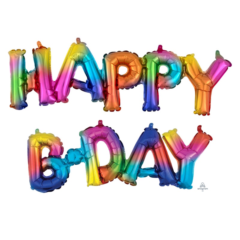 Happy Birthday Letter Balloons - Etsy