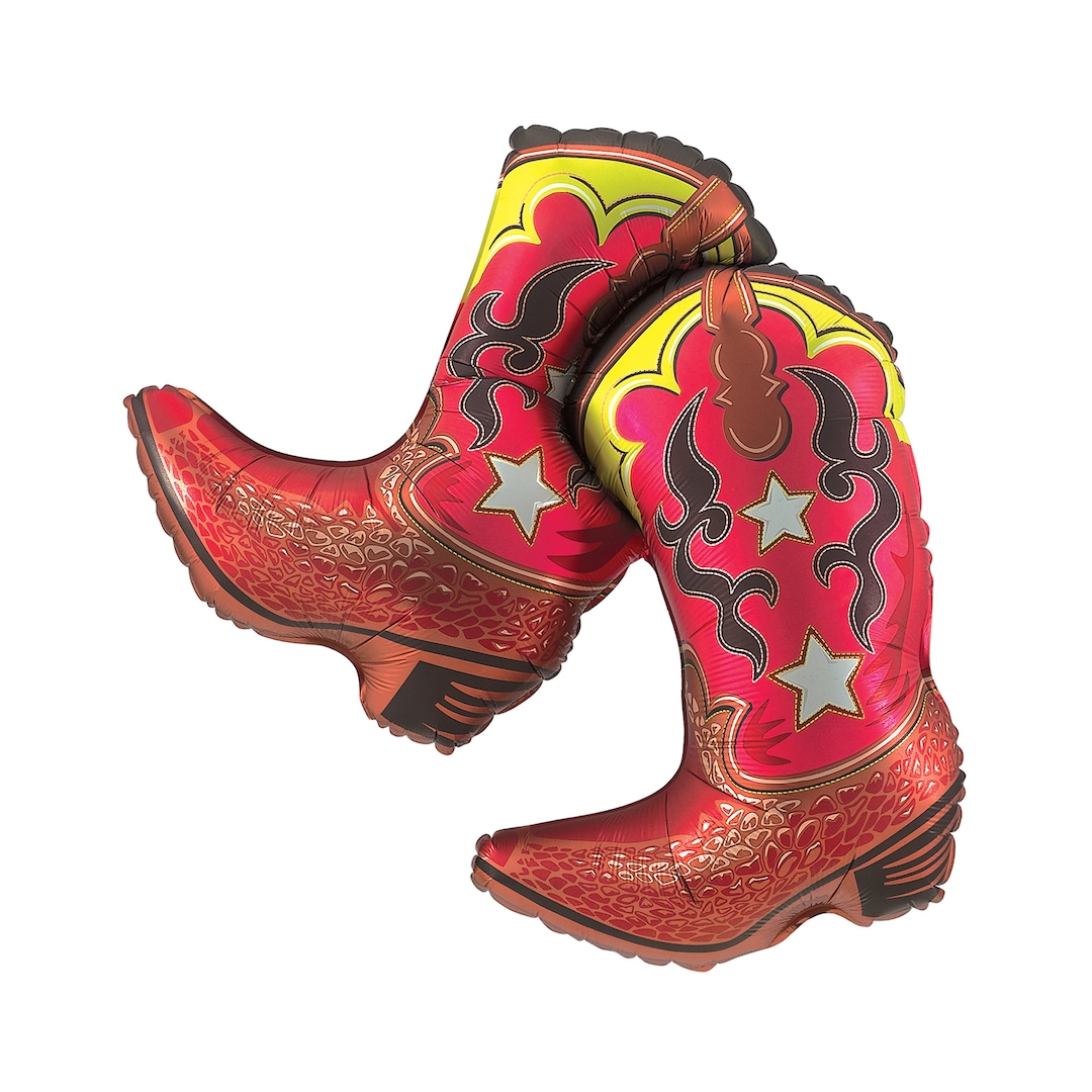 Cowboy Boots Balloon 36", Barnyard Balloon, Square Dancing Balloon ...
