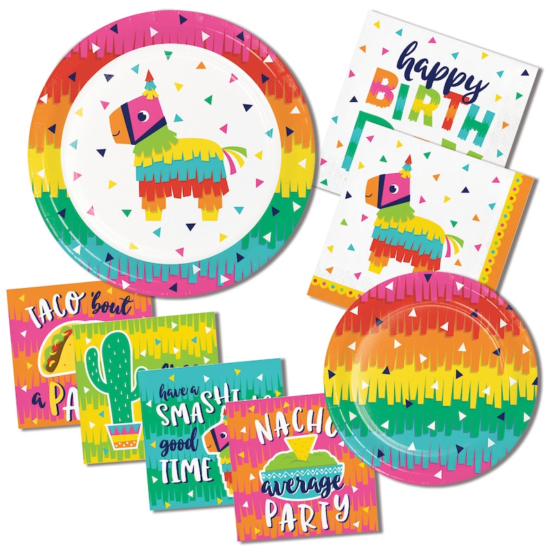Fiesta Banner, Taco Party, Llama Party, Cactus Party, Cinco De Mayo ...