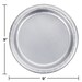 8 Silver Paper Plates 9", Silver Party Plates, Shiny Silver Plate ...