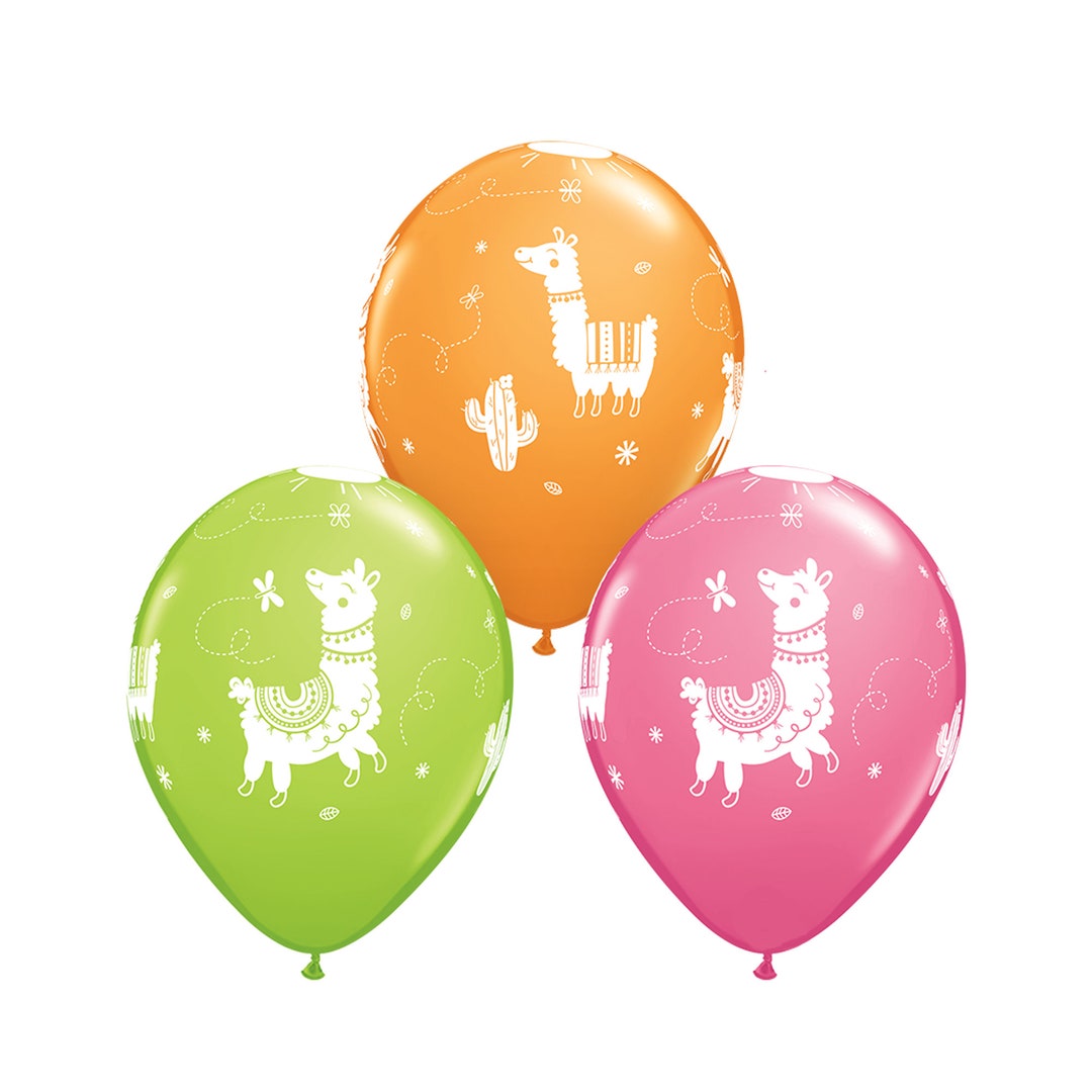 Five Llama Balloons, Llama Party, Llama Baby Shower, Llama Themed Party ...