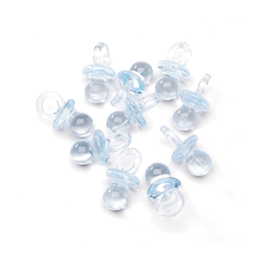 24 Pacifier Beads Blue, Baby Shower, Favors, Gift Decoration - Etsy