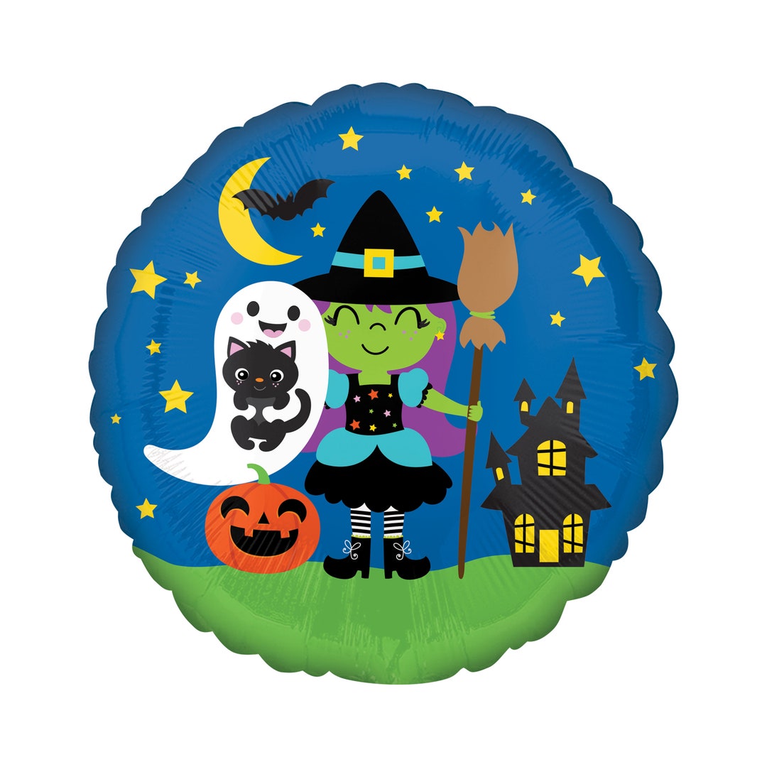 Witch and Friends Balloon 18", Happy Halloween, Halloween Balloons ...