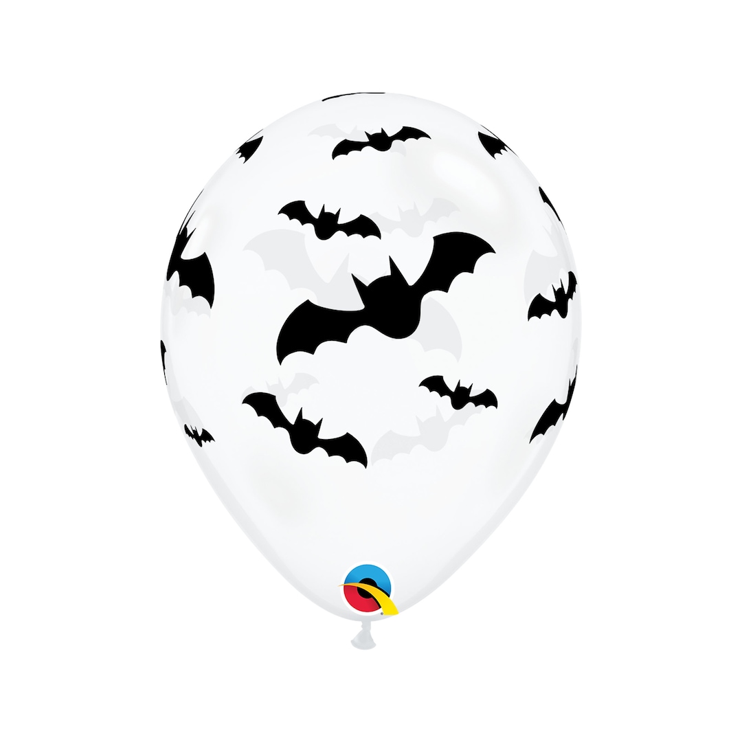 Five Halloween Bat Balloons, Happy Halloween, Halloween Balloons ...
