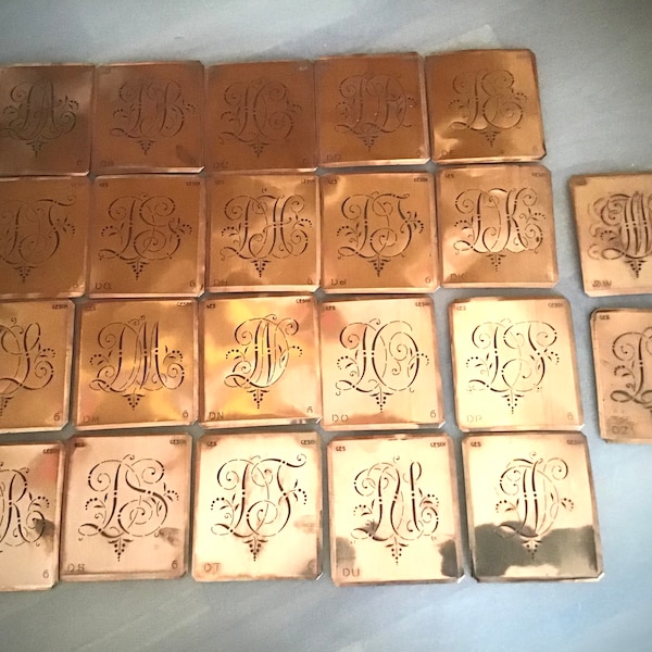 Antique Monogram Letters - Etsy