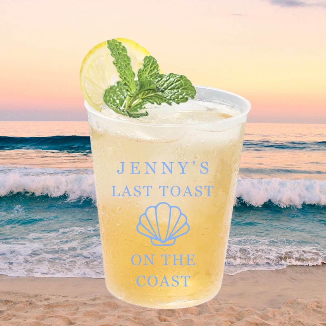 Last Toast on the Coast Frosted Cups Personalized Cups Bach Party ...