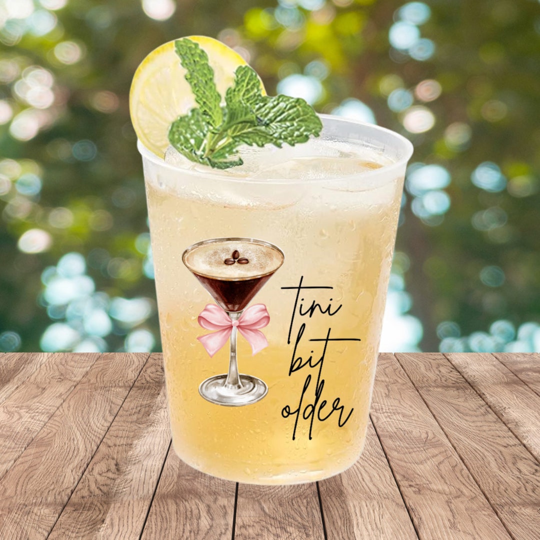 Tini Bit Older Frosted Birthday Cups Birthday Party Party Cups Martini ...
