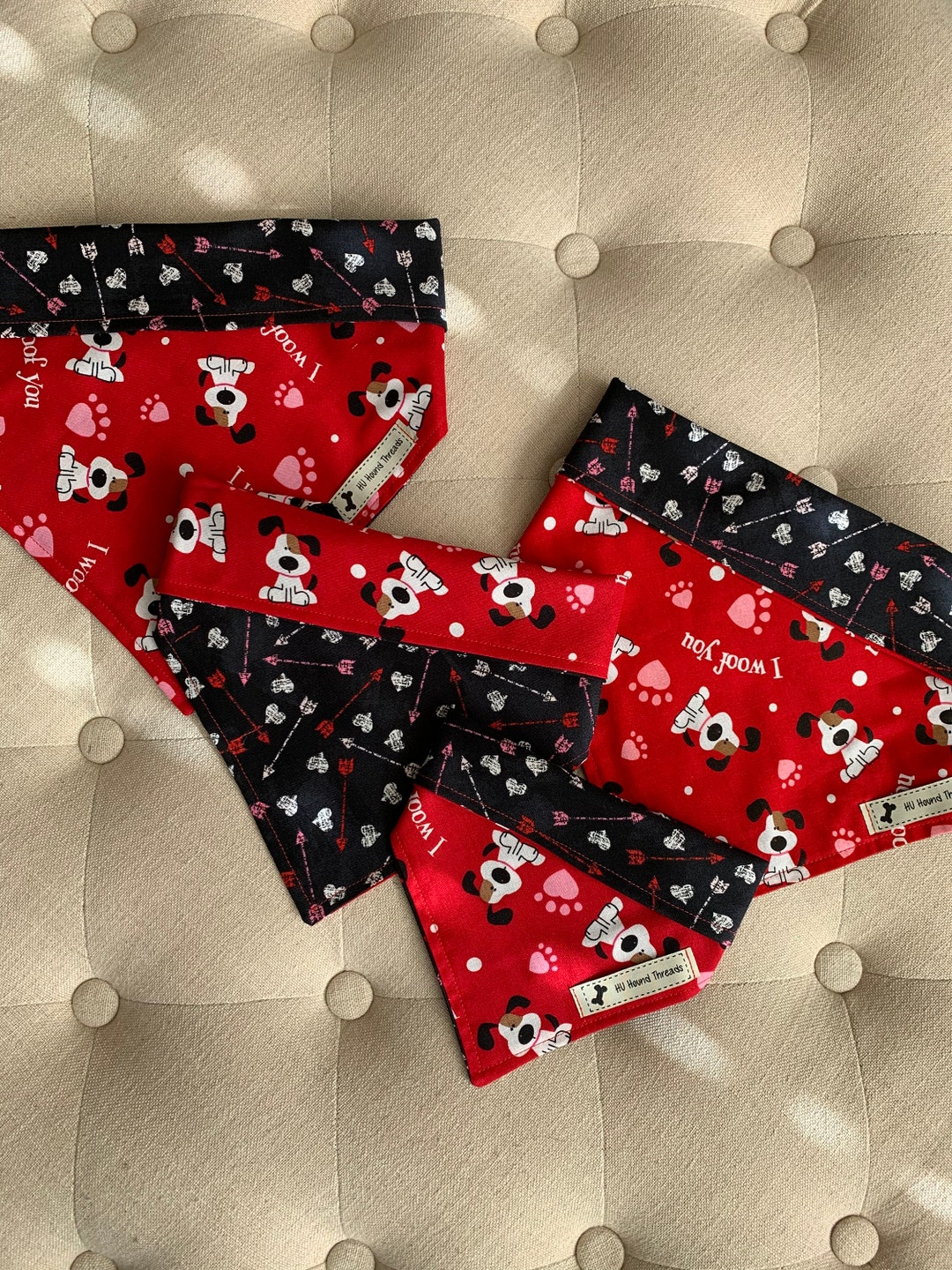 I Woof You HU Rag (Dog Bandana) tailles multiples - Etsy France