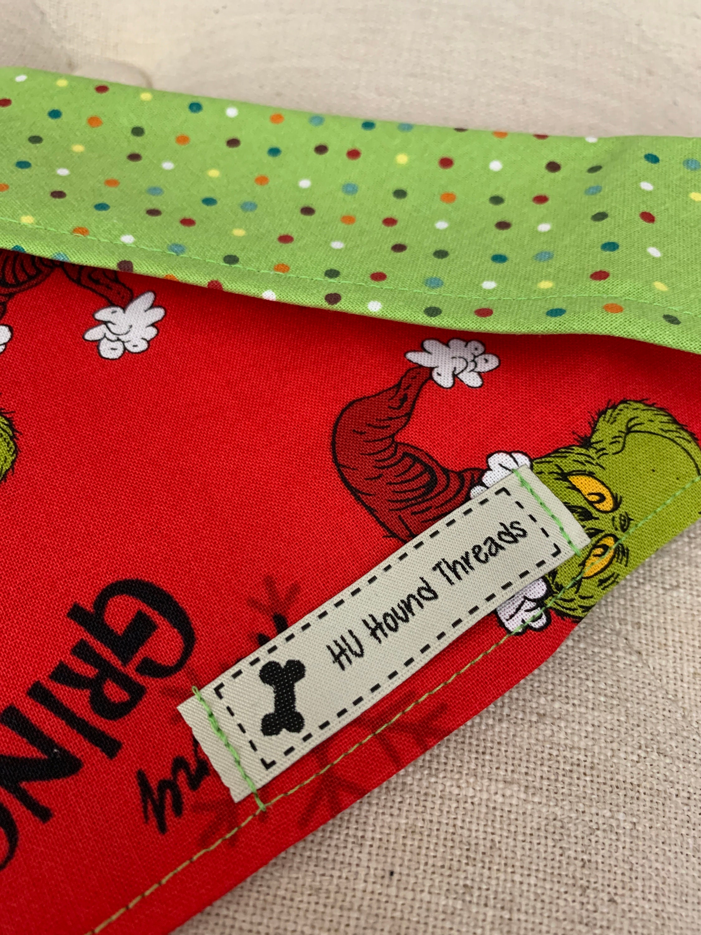 Grinchmas HU Rag dog Bandana Multiple Sizes - Etsy