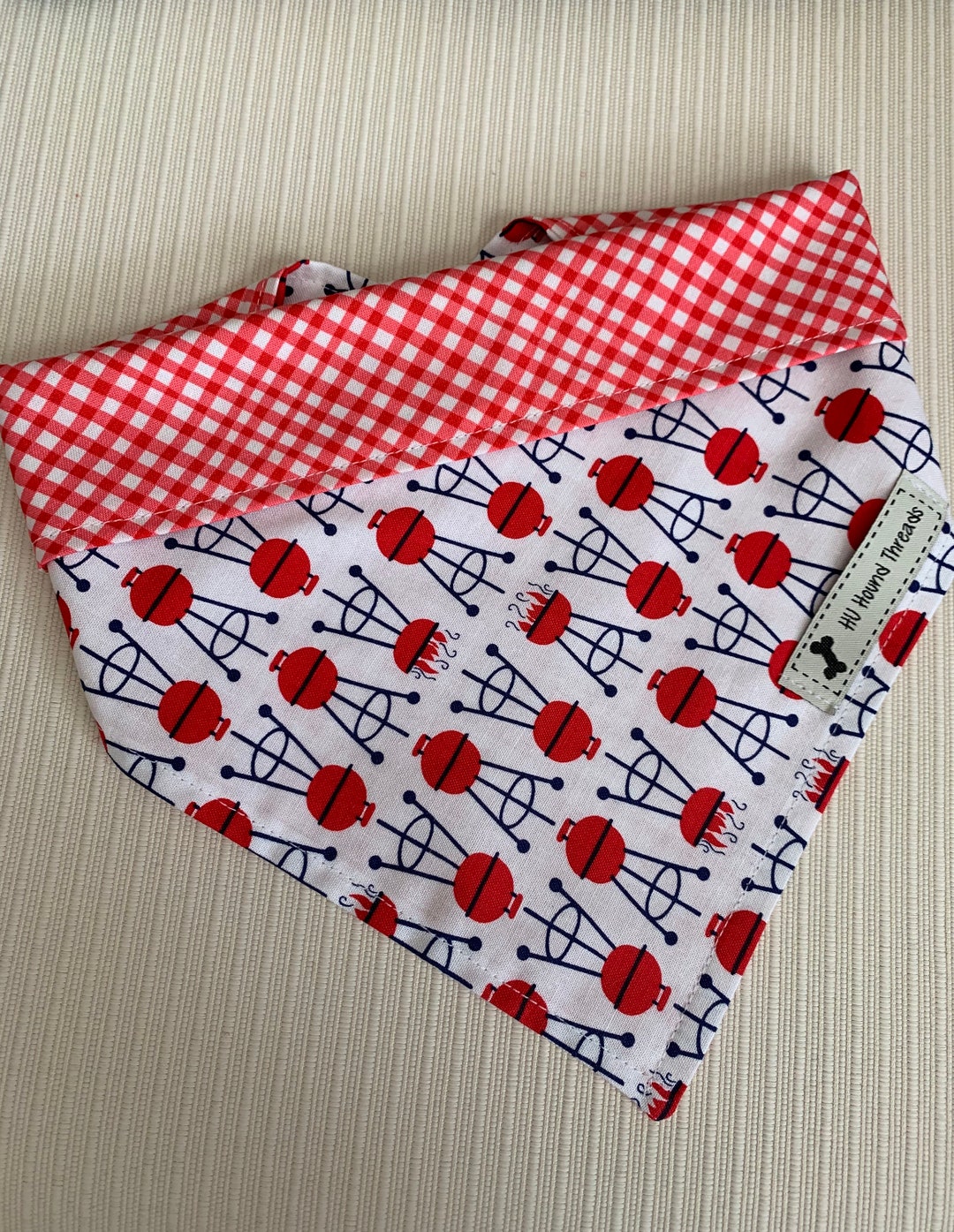 BBQ Check HU Rag (dog Bandana) - Etsy