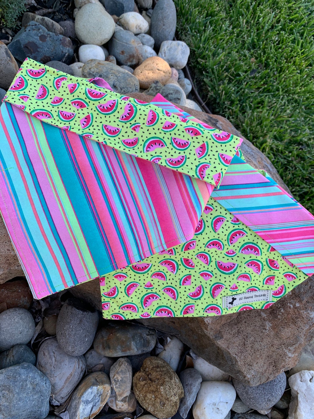 Watermelon Slice HU Rag dog Bandana Large 24 - Etsy