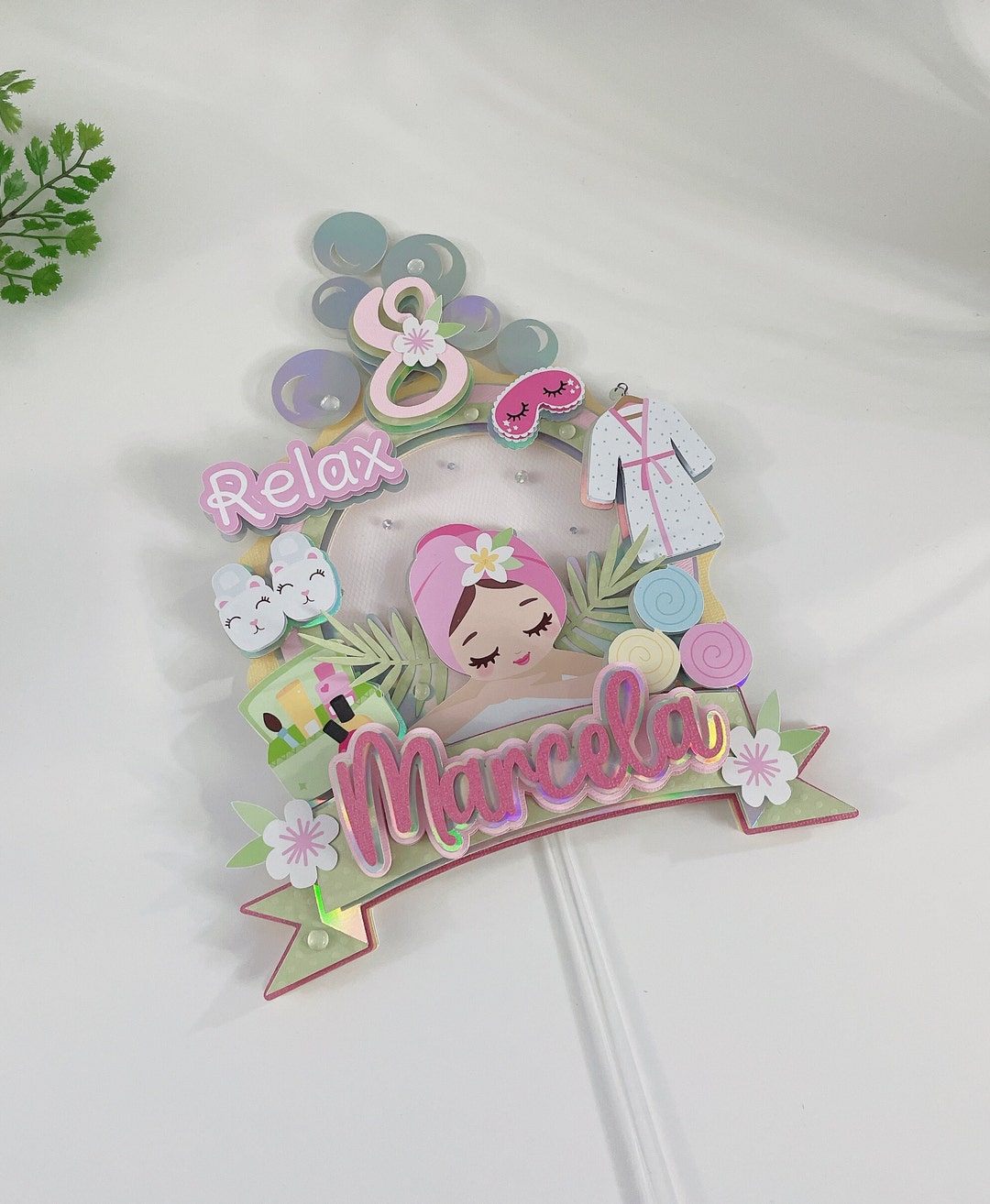 Spa Cake Topper - Etsy