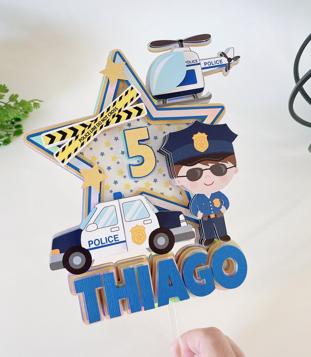Police Cake Topper. Police Birthday Party - Etsy
