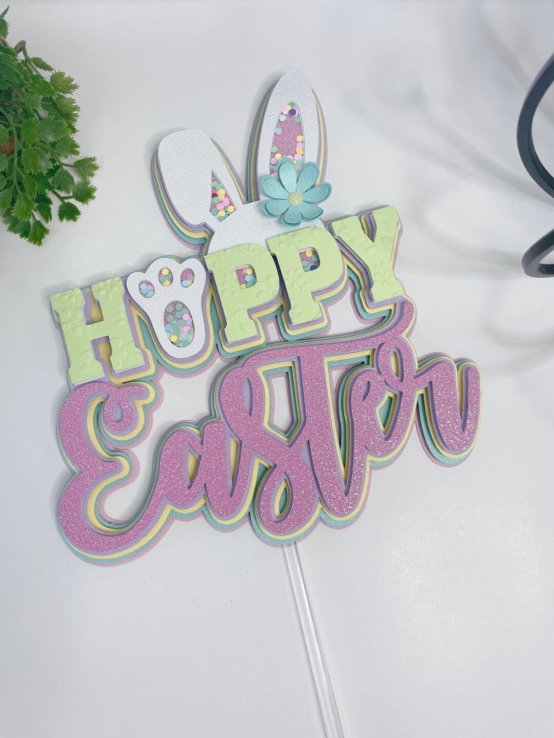 Easter Cake Topper. Happy Easter Cake Topper. Cake Topper Happy Easter ...
