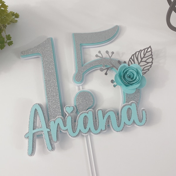 15 Cake Topper - Etsy