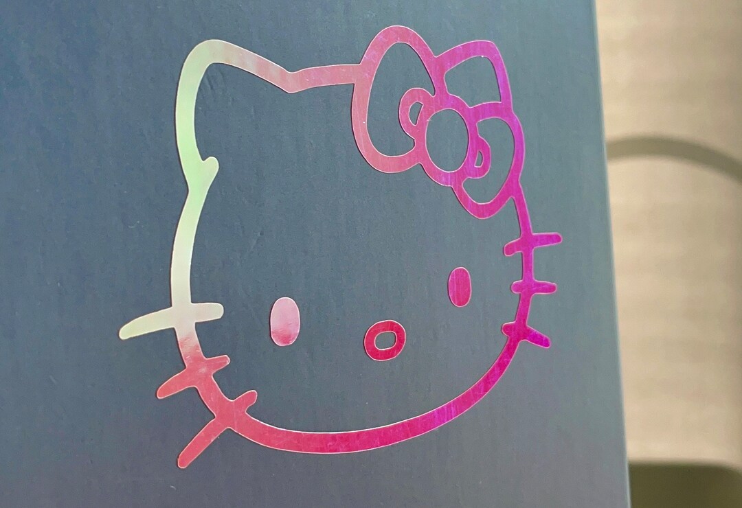 Hello Kitty Inspired Holographic Decal - Etsy