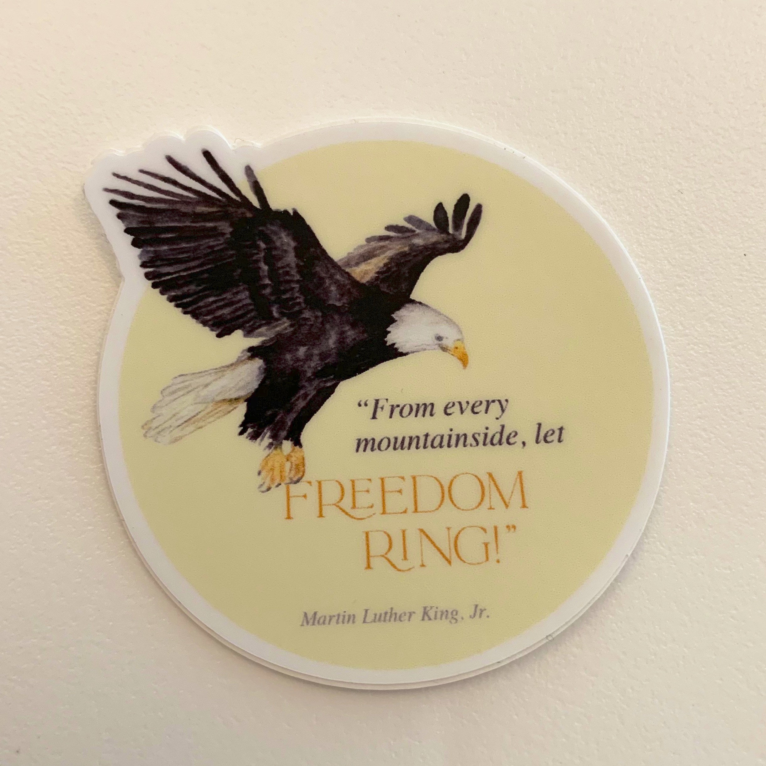 Let Freedom Ring Sticker, MLK Quote Round Sticker - Etsy
