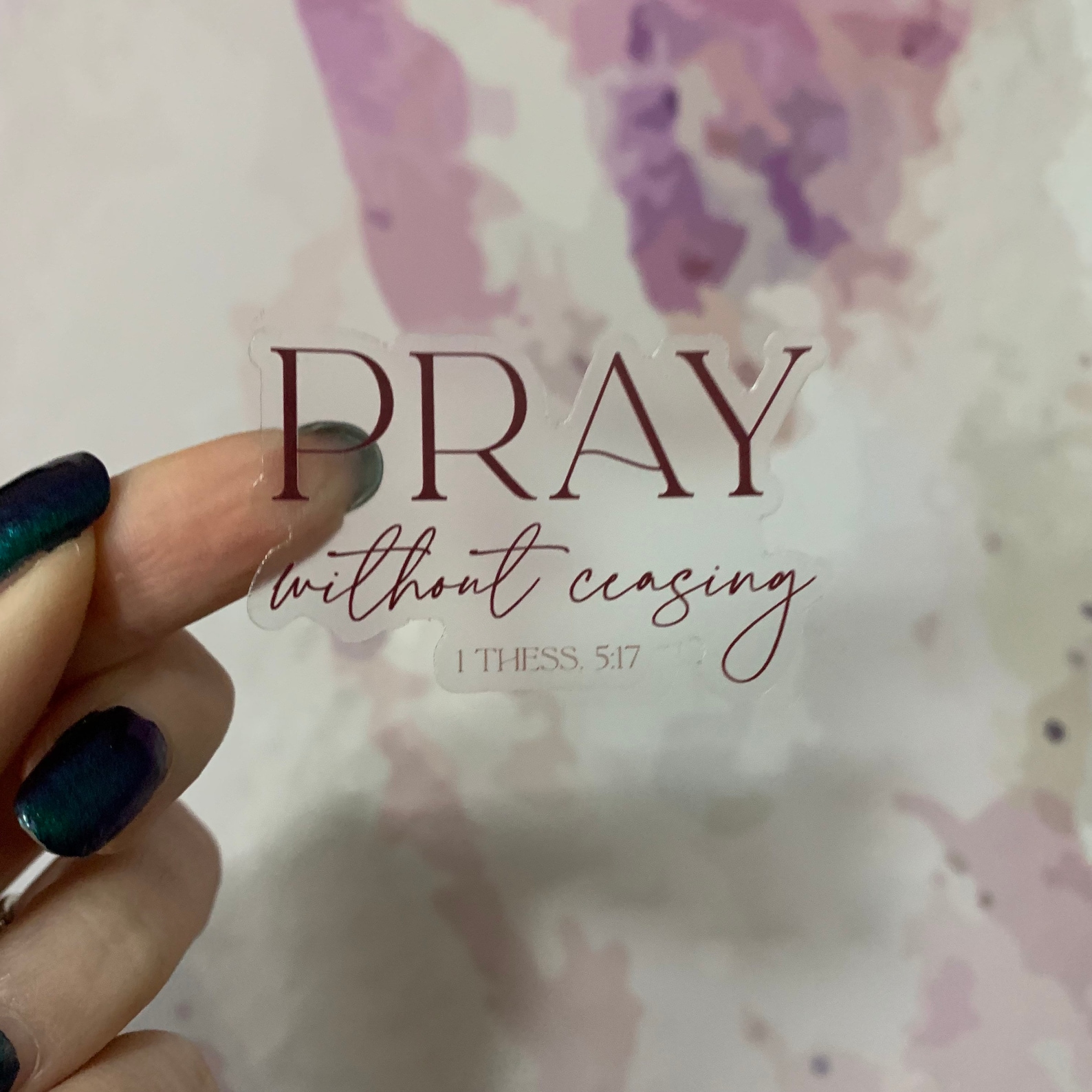 Pray Without Ceasing (transparent Background) Sticker - Etsy